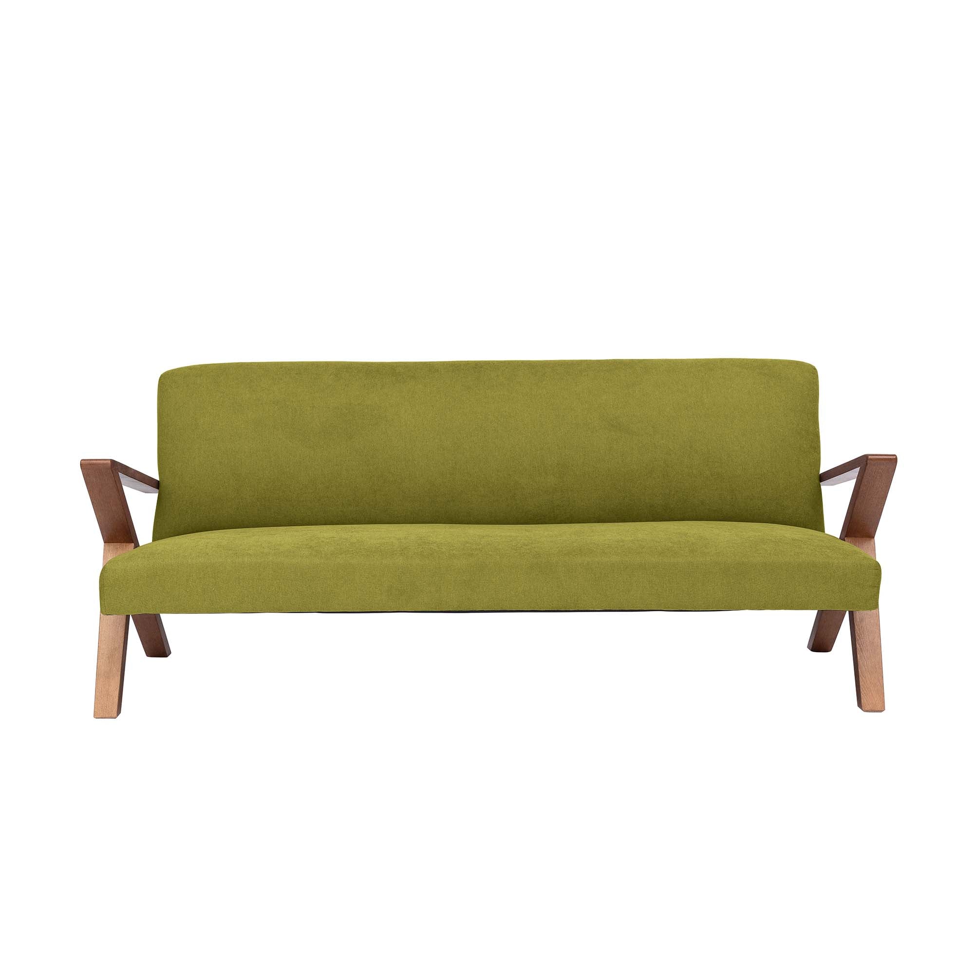 RETROSTAR 4 Sitzer Sofa Buchenholzrahmen Farbe Nussbaum